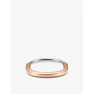 Tiffany & Co. Lock 18ct Rose And White-gold And 1.08ct Diamond Bangle - Rose Gold