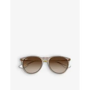 Ray-ban Round-frame Acetate Sunglasses - Tan