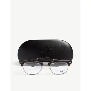 Ray-ban Clubmaster Rectangle-frame Glasses - Brown