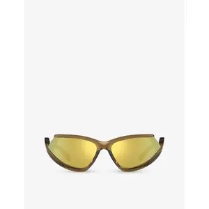 Balenciaga Rectangle Sunglasses - Brown