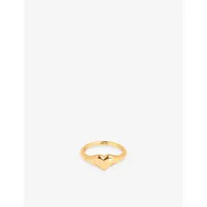 ASTRID & MIYU Heart Signet Ring - 18ct Gold