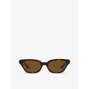Oliver Spencer Rectangle-frame Acetate Sunglasses - Brown