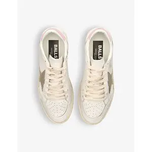GOLDEN GOOSE Ball Star Logo-print Leather Low-top Trainers - White/oth