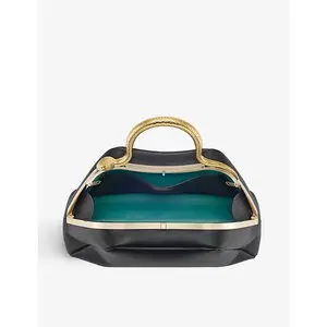 BVLGARI Serpentine Leather Top-handle Bag