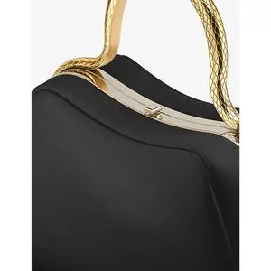 BVLGARI Serpentine Leather Top-handle Bag