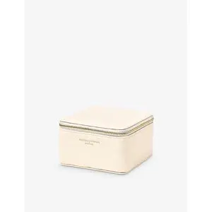 ASPINAL OF LONDON Logo-print Grained-leather Watch And Ring Box