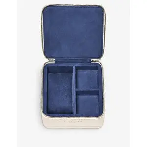 ASPINAL OF LONDON Logo-print Grained-leather Watch And Ring Box