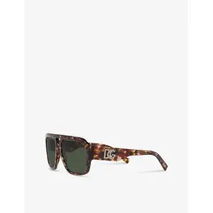Dolce & Gabbana Pilot-frame Acetate Sunglasses