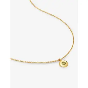 Monica Vinader Monica Vinader August Birthstone Peridot Necklace Yellow Gold