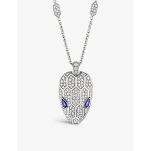BVLGARI Serpenti Diamond And Sapphire Necklace - White Gold
