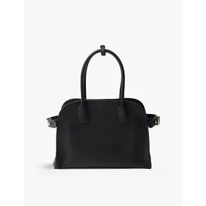Prada Foiled-logo Leather Top-handle Bag - Black