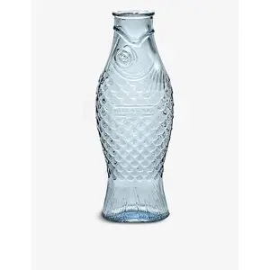 SERAX X Paola Navone Fish & Fish Glass Bottle 1l - Pale Blue