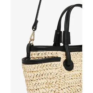 Whistles Aylin Mini Straw Tote Bag