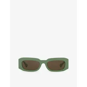 Gucci Gg1426s Rectangle-frame Sunglasses - Green