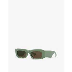 Gucci Gg1426s Rectangle-frame Sunglasses - Green