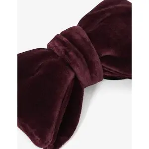 REISS Velvet Bow Tie - Bordeaux