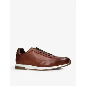 LOAKE Bannister Tonal-stitching Leather Low-top Trainers - Tan