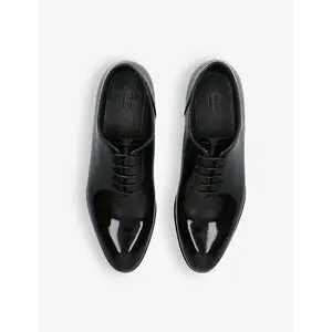 Zegna Vienna Whole-cut Patent-leather Oxford Shoes