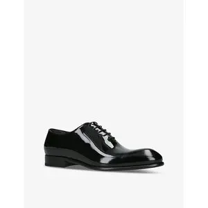 Zegna Vienna Whole-cut Patent-leather Oxford Shoes