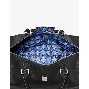 ASPINAL OF LONDON Boston Grained-leather Duffle Bag - Black