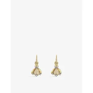 Cartier Grain De Café 18ct Yellow-gold And 0.24ct Diamond Drop Earrings - Yellow Gold