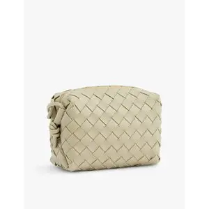 Bottega Veneta Loop Mini Leather Crossbody Bag - Travertine-gold