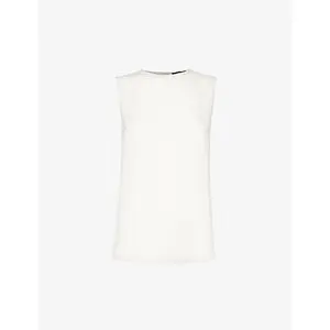 Theory Sleeveless Silk Top - Ivory
