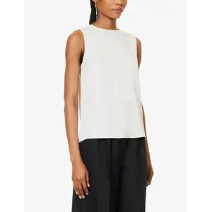 Theory Sleeveless Silk Top - Ivory