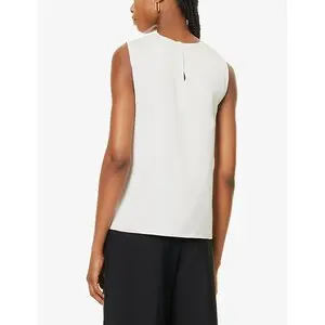 Theory Sleeveless Silk Top - Ivory