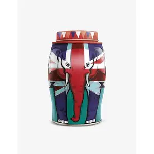 WILLIAMSON TEA Union Jack Elephant Tea Caddy Tin Of 40 - One-color