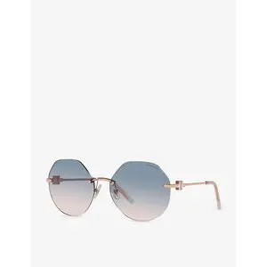 Tiffany & Co. Hexagonal-frame Sunglasses - Red