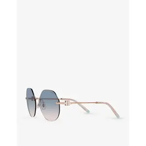 Tiffany & Co. Hexagonal-frame Sunglasses - Red