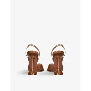Amina Muaddi Holli Glass Pointed-toe Pvc Slingback Heels