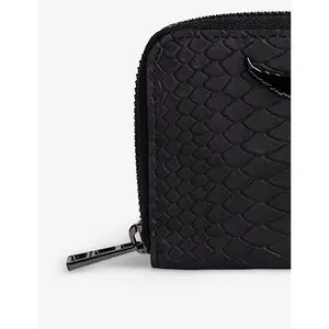 Zadig&Voltaire Mini Zv Wing-embellished Textured-leather Purse