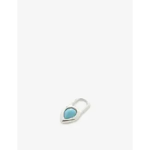 Monica Vinader Teardrop Recycled Sterling Silver Vermeil Ear Charm - Blue