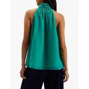 Ted Baker London Tejeda Tie-neck Draped Sheer Top