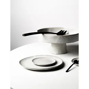 SERAX La Mère Asymmetric Stoneware Coffee Cup Saucer 14.5cm - White