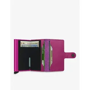 SECRID Miniwallet Grained-leather And Aluminium Wallet - Mc-fuchsia