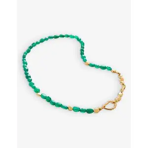 Monica Vinader Beaded Chain Necklace - Gold