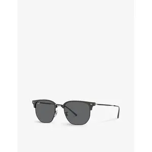 Ray-ban Clubmaster Irregular-frame Sunglasses - Grey