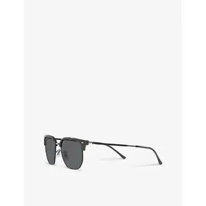 Ray-ban Clubmaster Irregular-frame Sunglasses - Grey