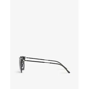 Ray-ban Clubmaster Irregular-frame Sunglasses - Grey