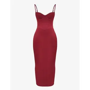 House Of Cb Stefania Fitted Satin Maxi Dress