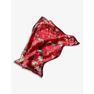 Cartier Jewellery Boxes Graphic-print Silk-twill Scarf - Red