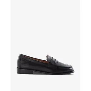DUNE Ginelli Leather Penny Loafer - Black-leather