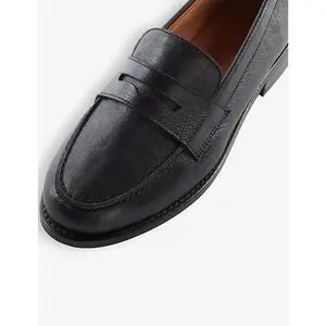 DUNE Ginelli Leather Penny Loafer - Black-leather