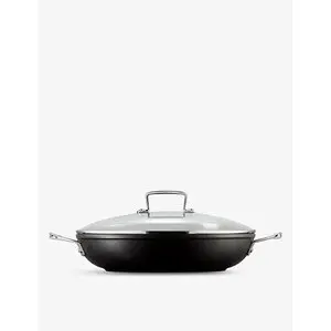 LE CREUSET Toughened Non-stick Shalllow Aluminium Casserole Dish With Glass Lid - One-color