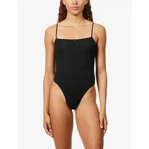 COU COU Pointelle Cotton Bodysuit - 2black