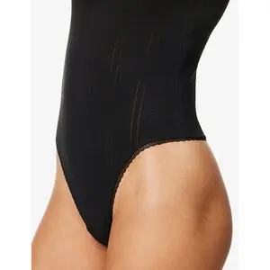 COU COU Pointelle Cotton Bodysuit - 2black