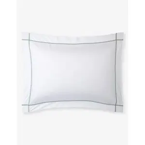 YVES DELORME Athena Cotton Oxford Pillowcase 50cm X 75cm - Veronese